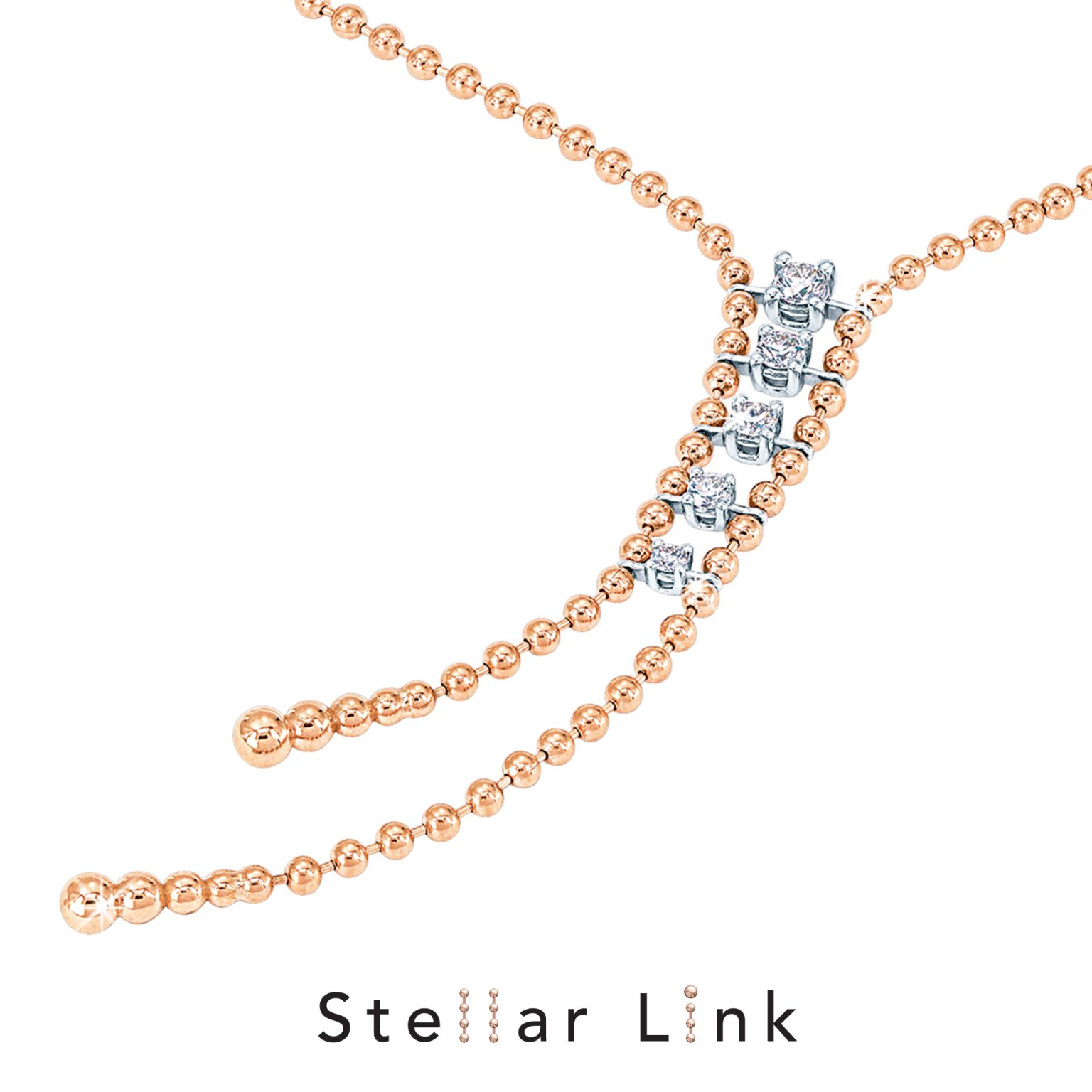 Stellar Link 18K Gold Diamond Necklace - Meyson Jewellery